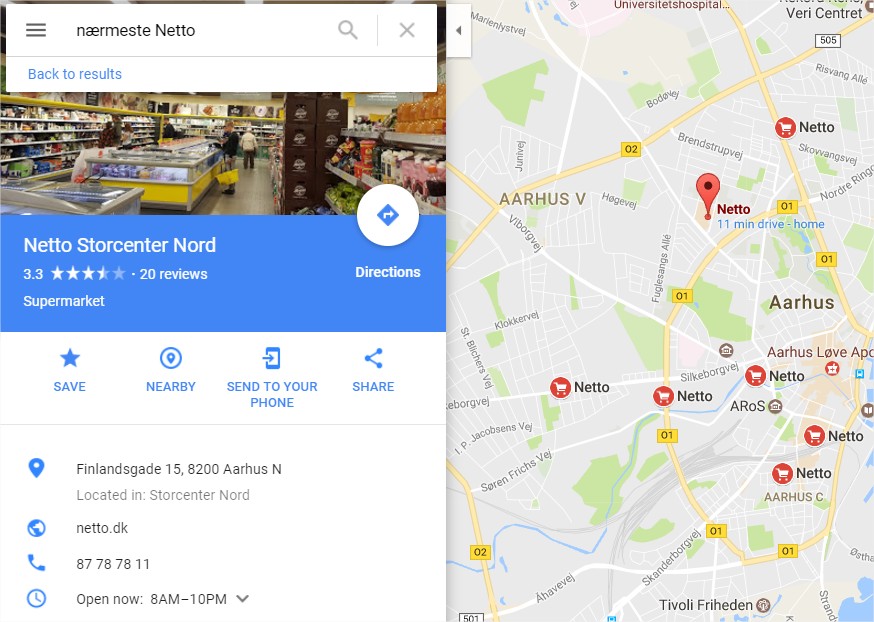 Din nærmeste Netto - Find en Netto nær dig | Danmarkskortet